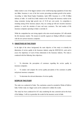 Service quality and customer satisfaction with reference to insurance ...