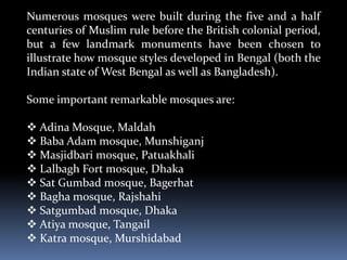 Mosque architecture of Bangladesh | PPTX
