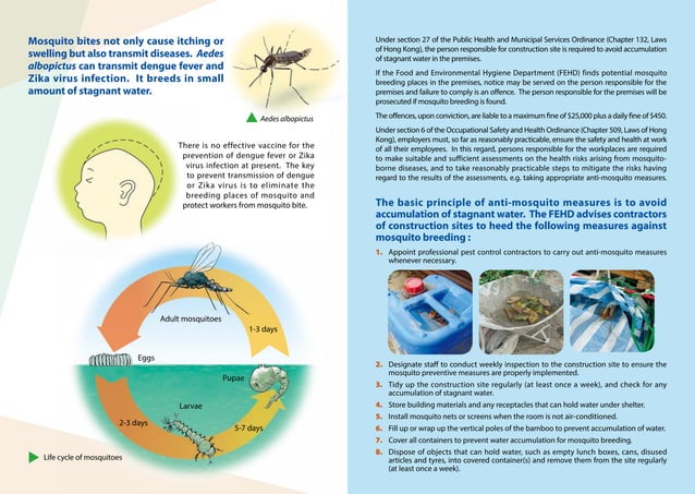 Mosquito Preventive Measures at Construction Site | PDF