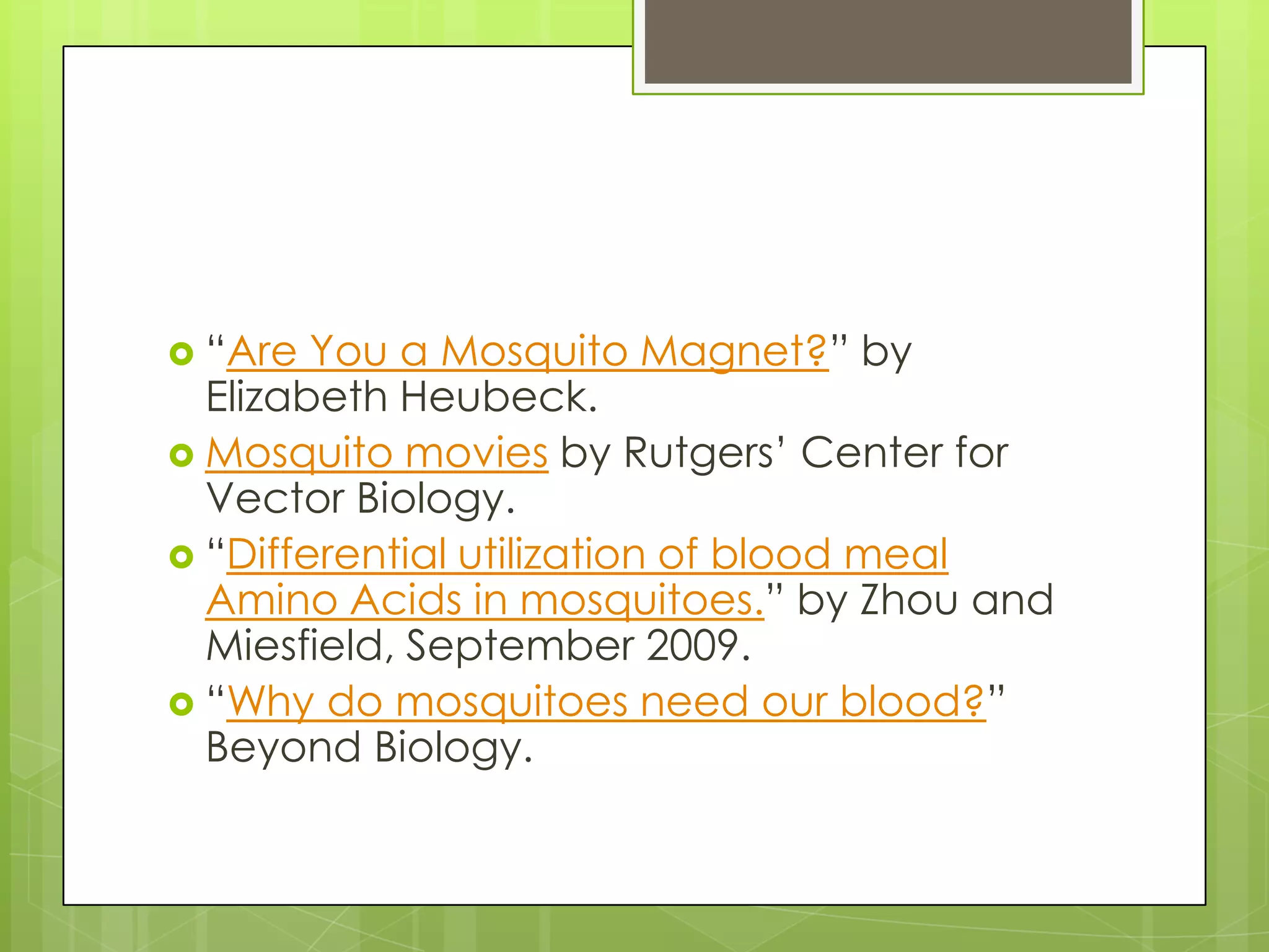 Mosquitoes | PPT