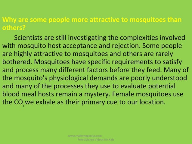 Mosquitoes interesting facts | PPT