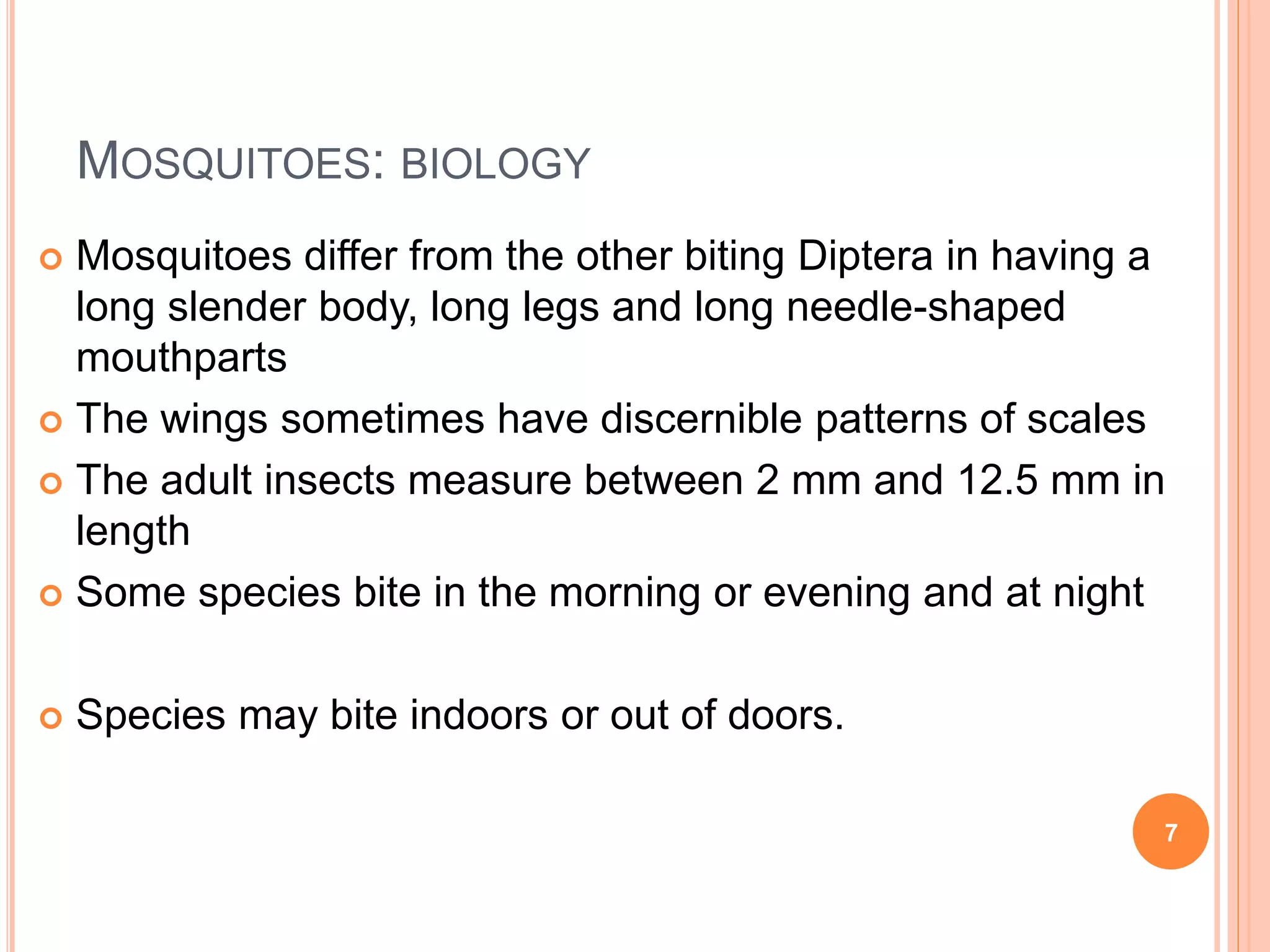 Mosquitoes vectors of malaria and their control | PPTX