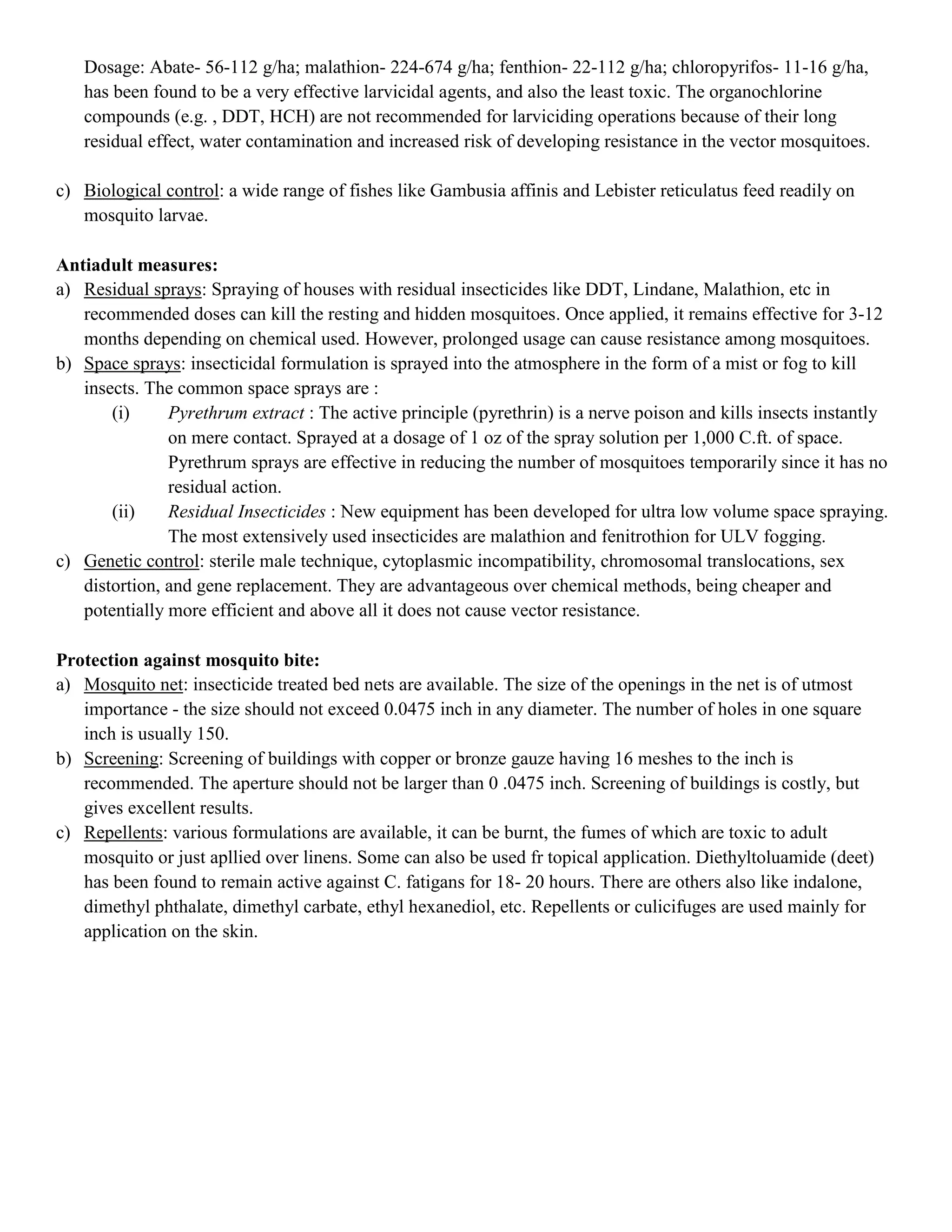 Mosquito notes | PDF