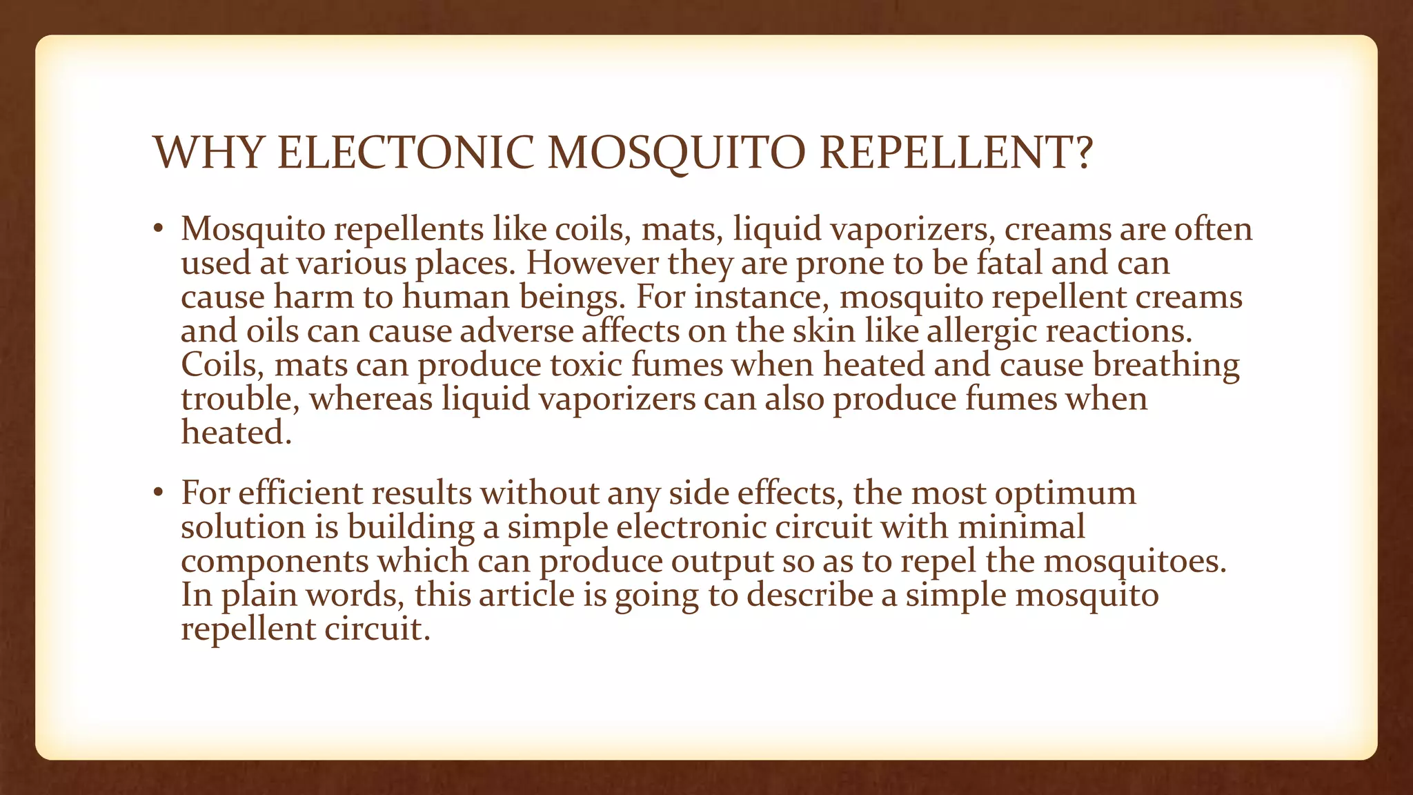 Mosquito repellent | PPTX