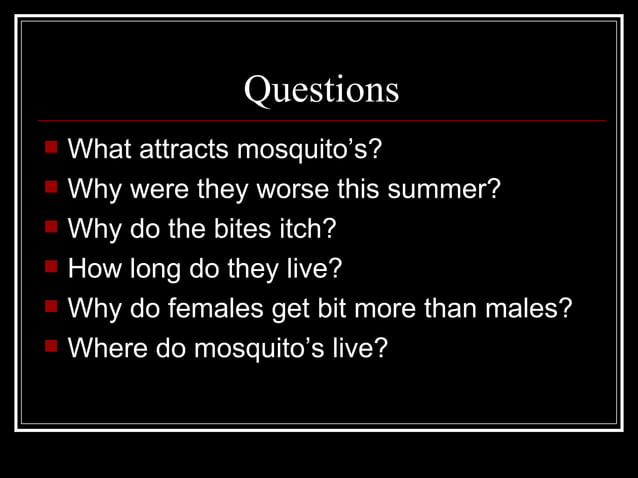 Mosquito’S | PPT