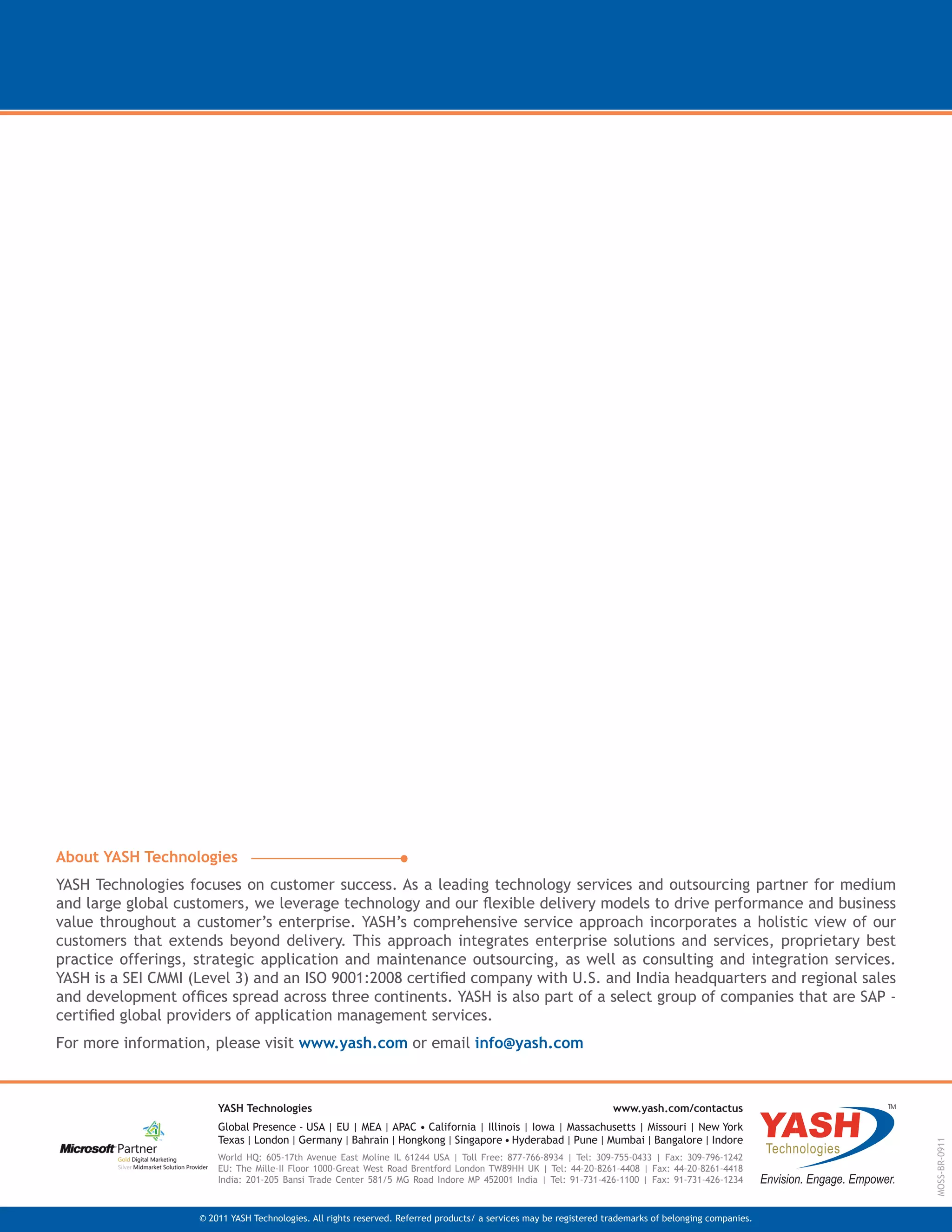 Microsoft SharePoint Services @YASH | PDF