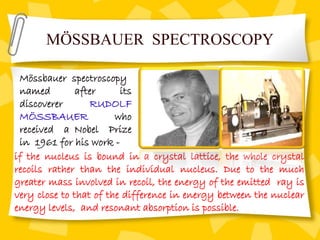 Mossbauer- Nuclear quadrupole effect (basics) | PPTX