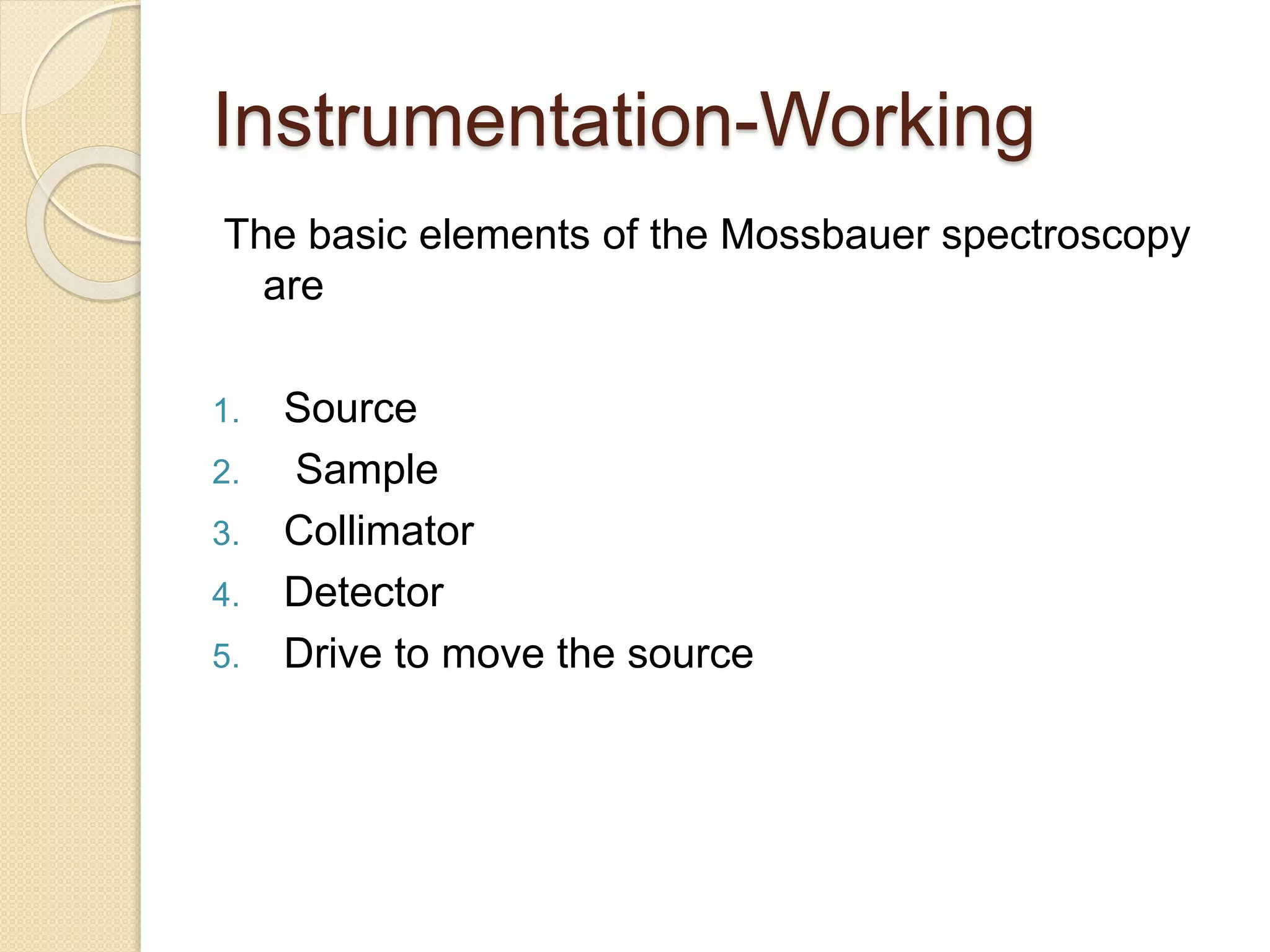 Mossbauer spectroscopy | PPTX