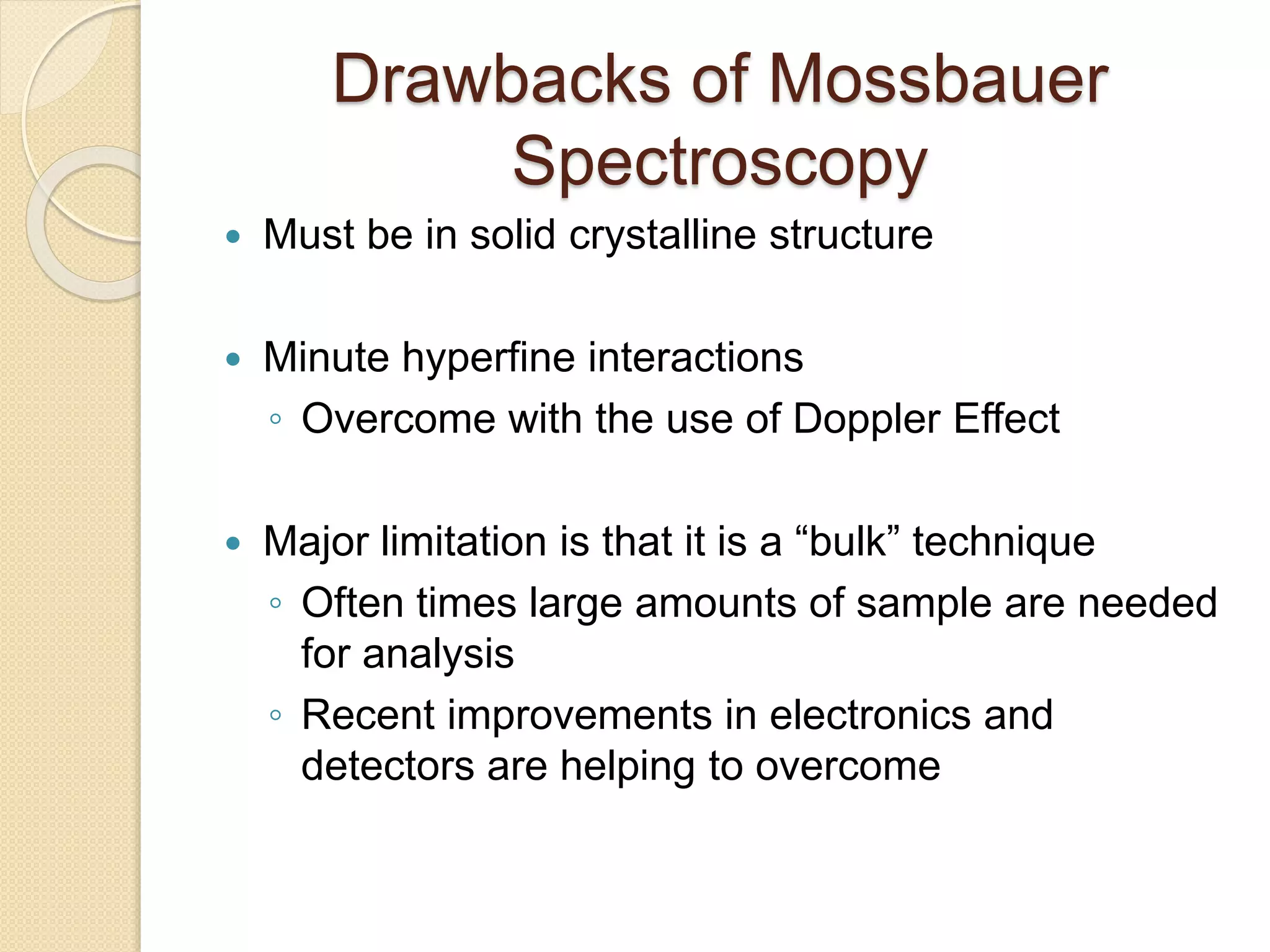 Mossbauer spectroscopy | PPTX