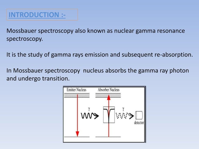 Mossbauer Spectroscopy | PPTX | Chemistry | Science