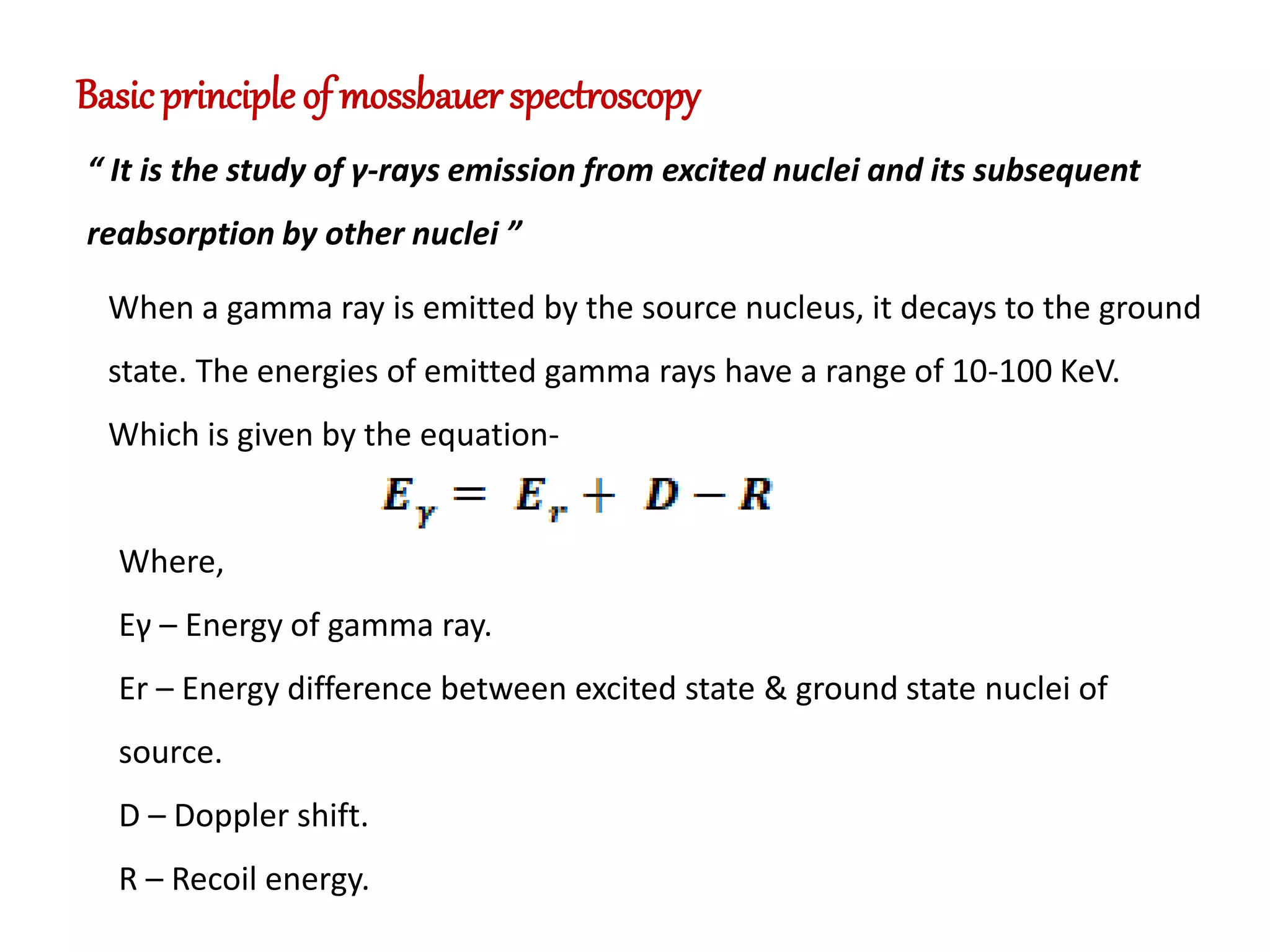 Mossbauer spectroscopy | PPTX