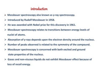 Mossbauer spectroscopy | PPTX