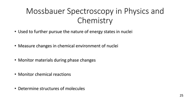 mossbauer spectroscopy.ppt | Chemistry | Science