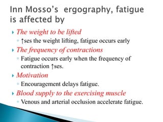 Mosso’s ergography by Pandian M | PPTX