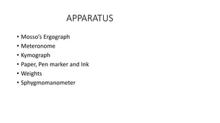 Mosso's ergography | PPTX