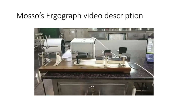 Mosso's ergography (including Video description of instrument and ...