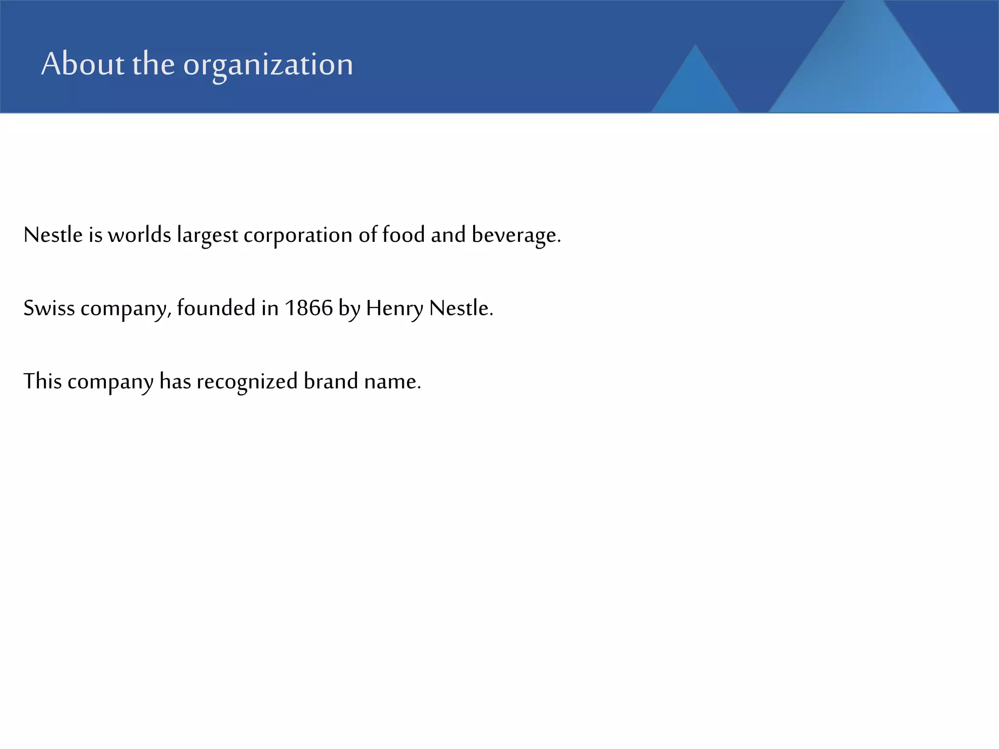 Organizational Structures of Nestle | PPTX