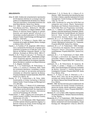 Estado de conservación de las especies maderables de la Chiquitania ...