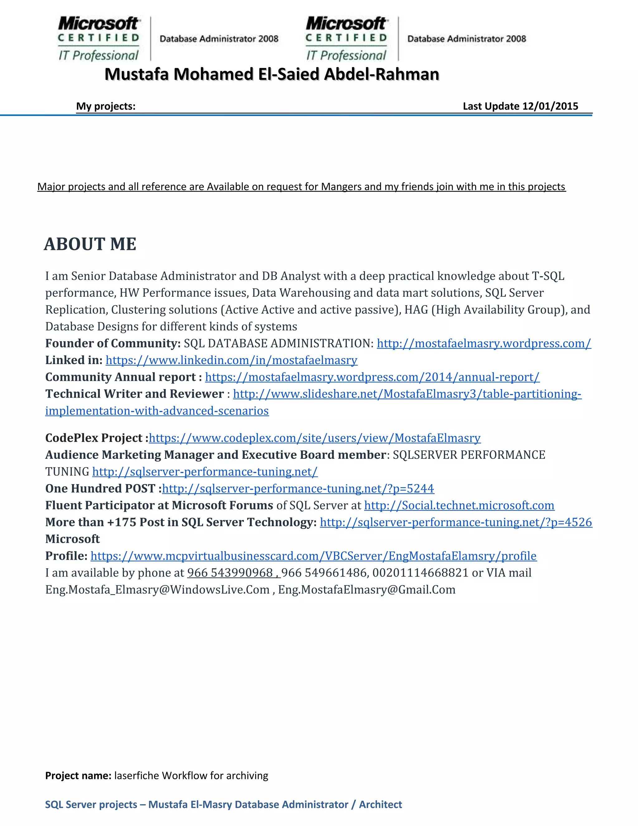 Mostafa EL-Masry Project | DOC