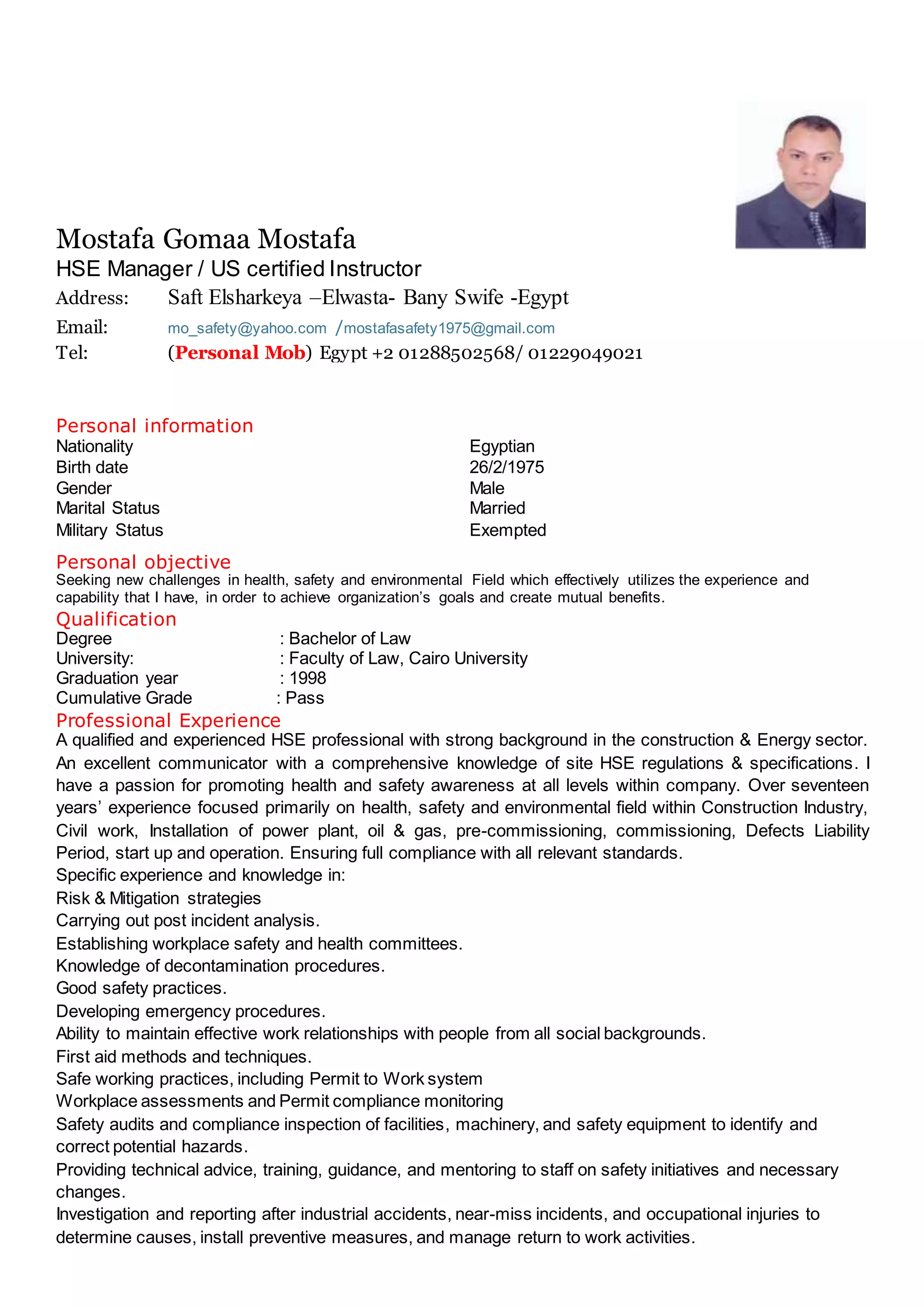 Mostafa gomaa hse | DOCX