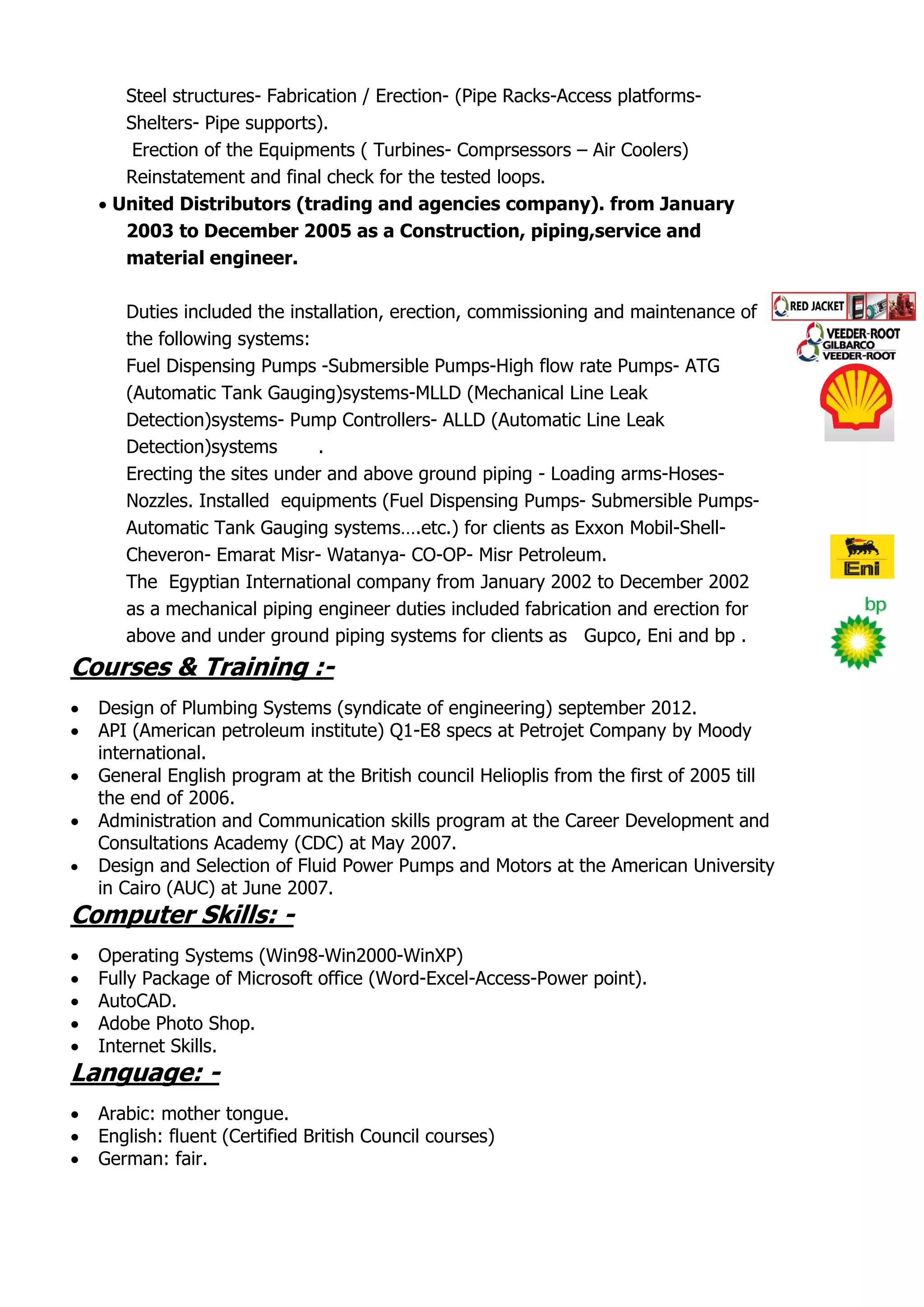 Mostafa omar el beh 2015 cv | PDF