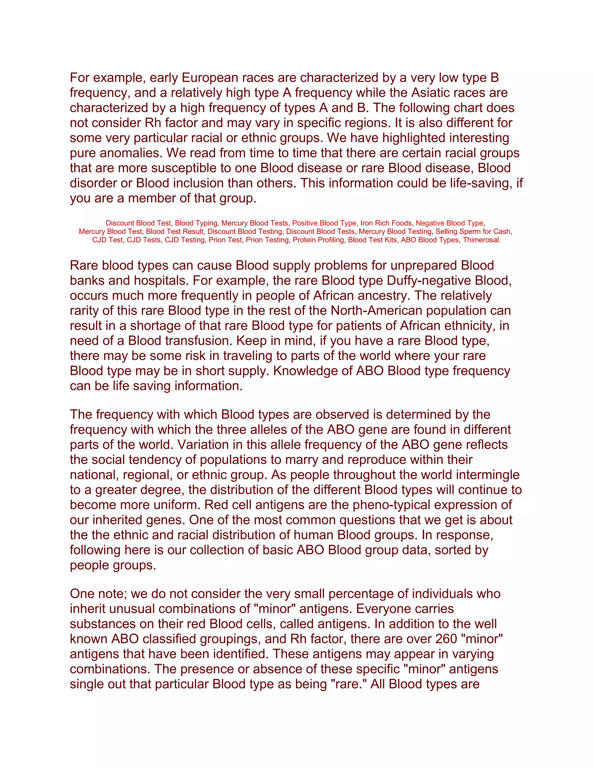 Most common blood type | PDF