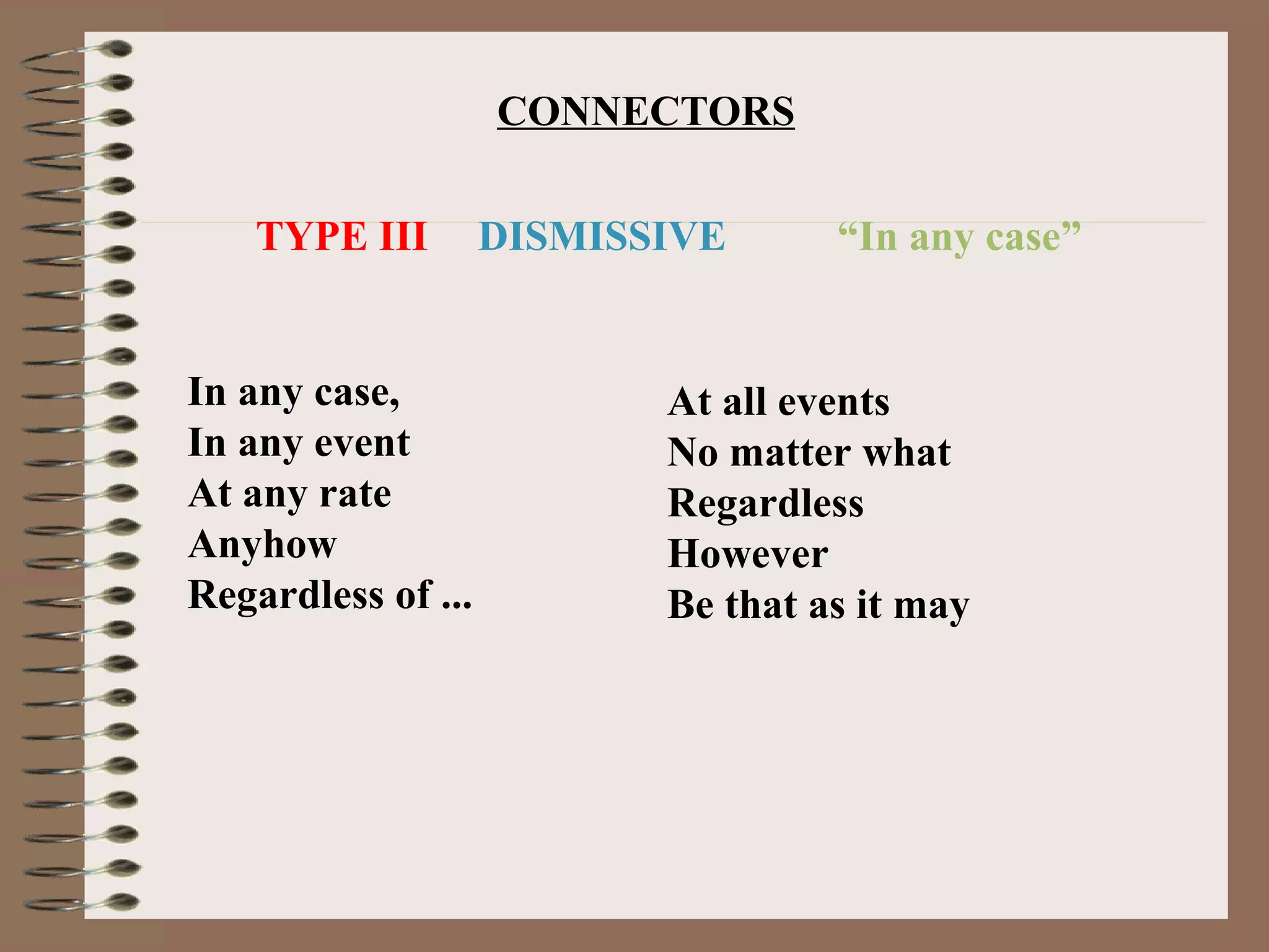 Most common connectors | PPT