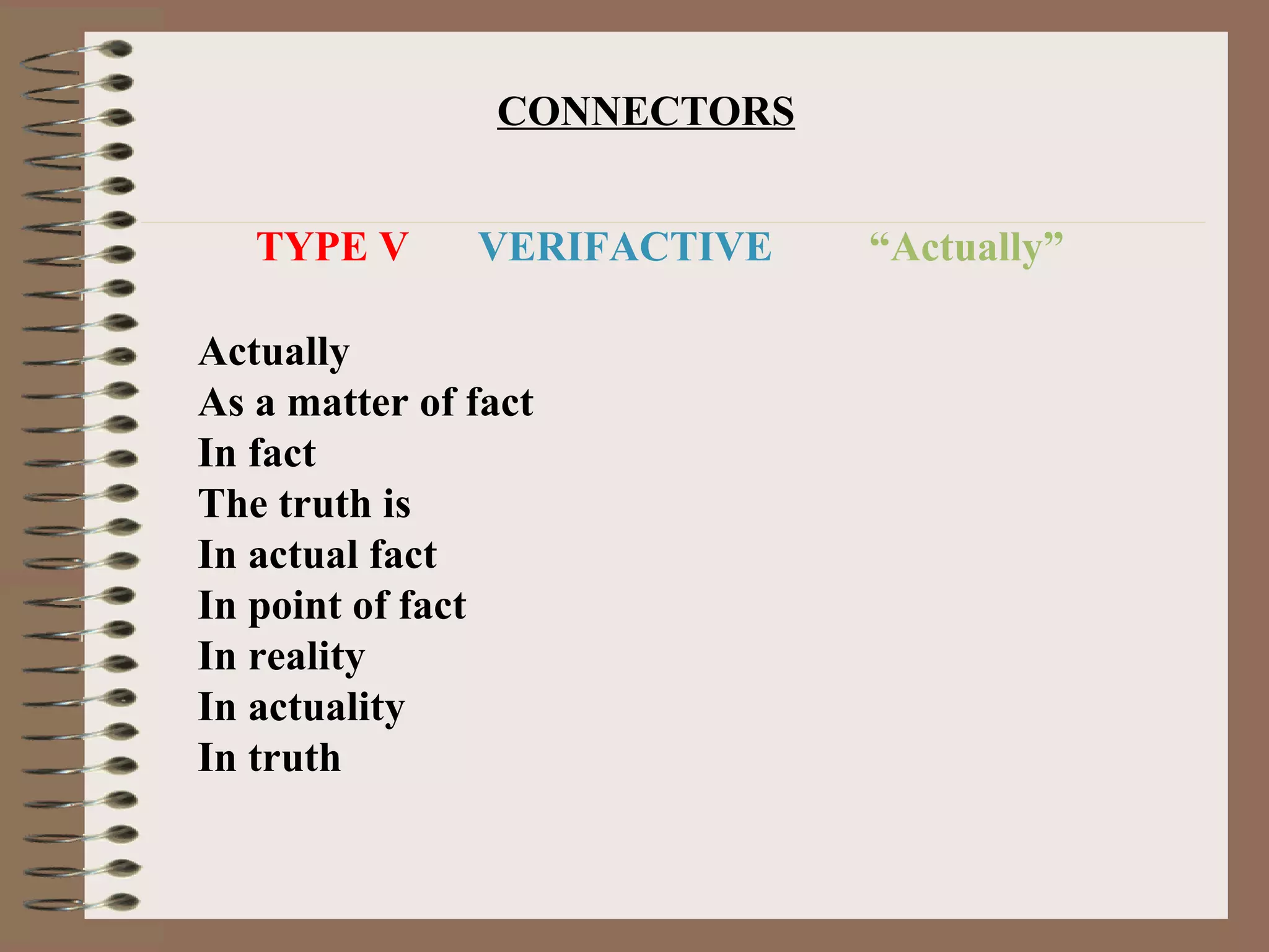 Most common connectors | PPT