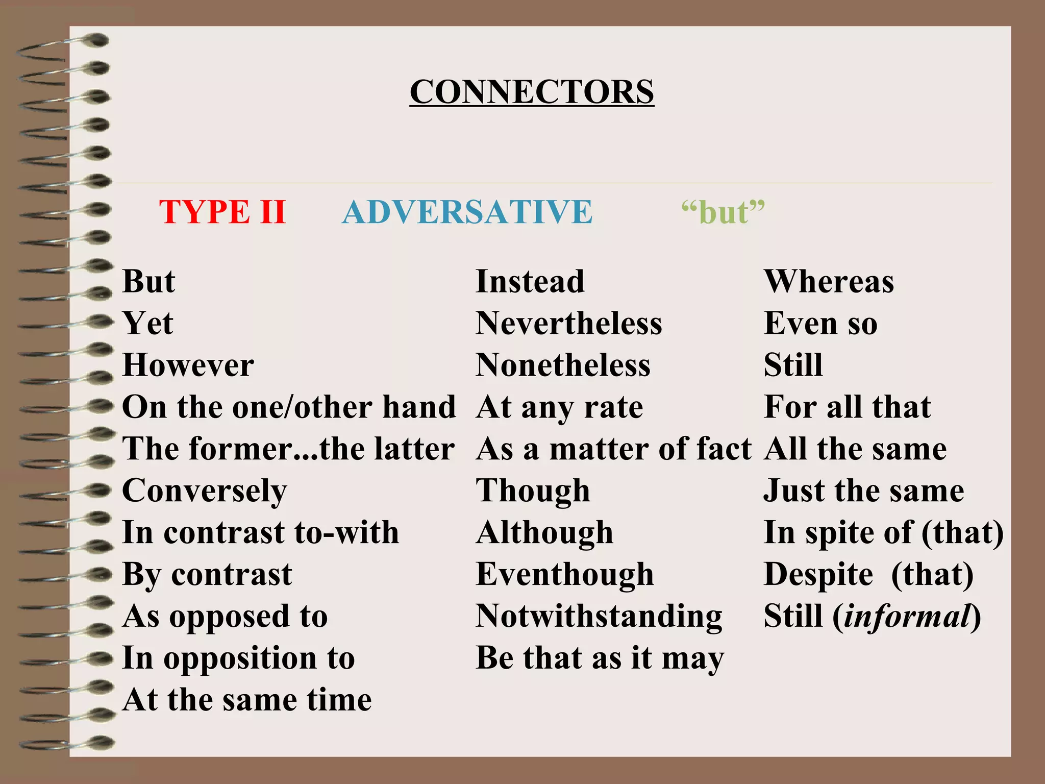 Most common connectors | PPT