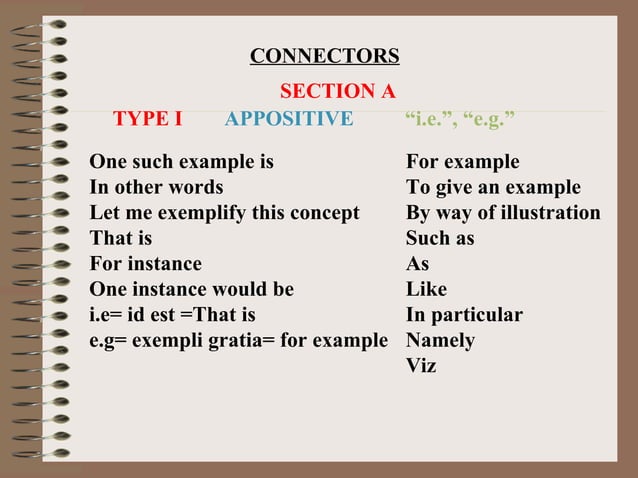 Most common connectors | PPT