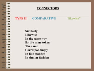 Most common connectors | PPT