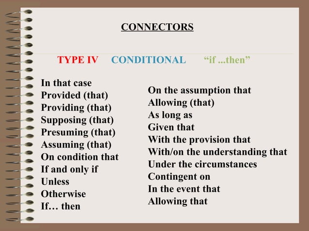 Most common connectors | PPT