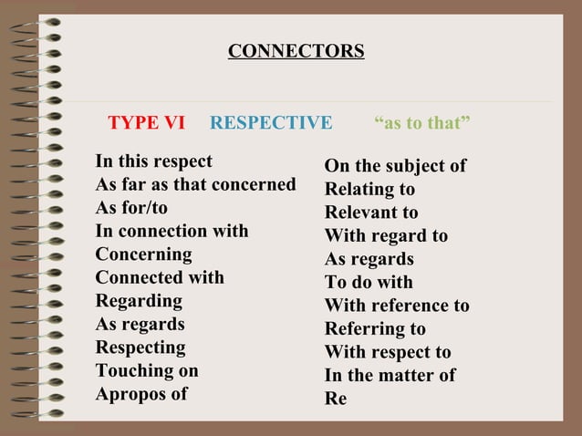Most common connectors | PPT