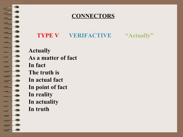 Most common connectors | PPT