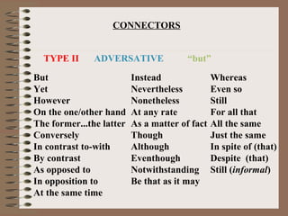 Most common connectors | PPT