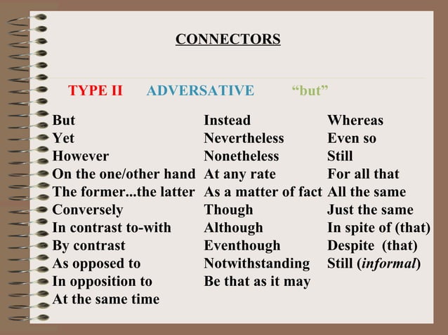 Most common connectors | PPT