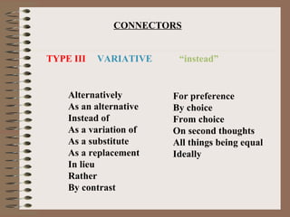 Most common connectors | PPT