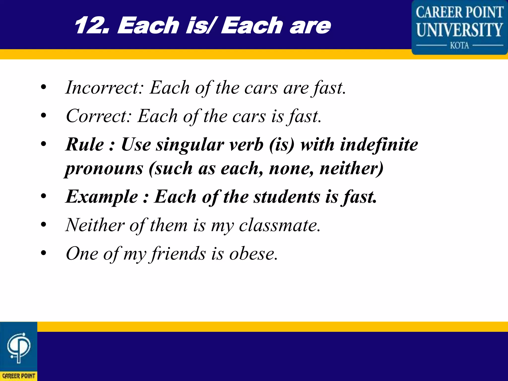 Most common grammar errors | PPTX