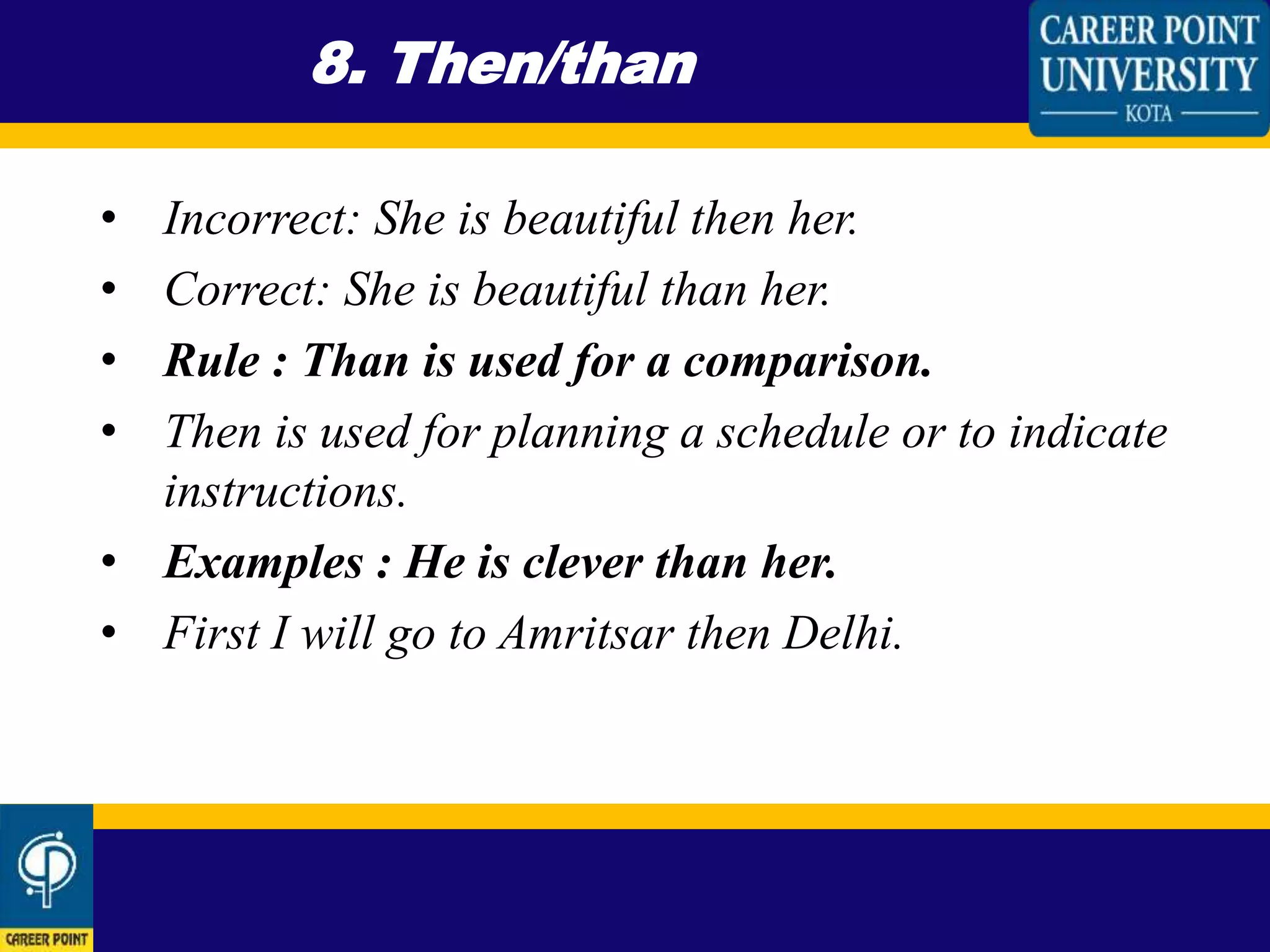 Most common grammar errors | PPTX