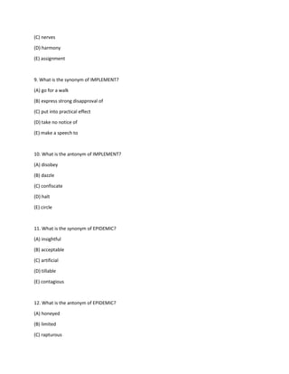 Most Common Gre Vocab Words | PDF