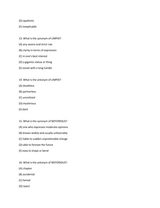 Most Common Gre Vocab Words | PDF