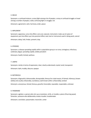 Most Common Gre Vocab Words | PDF