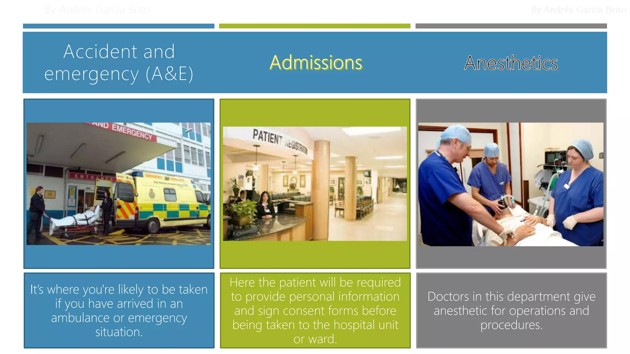 Most common hospital departments | PPT