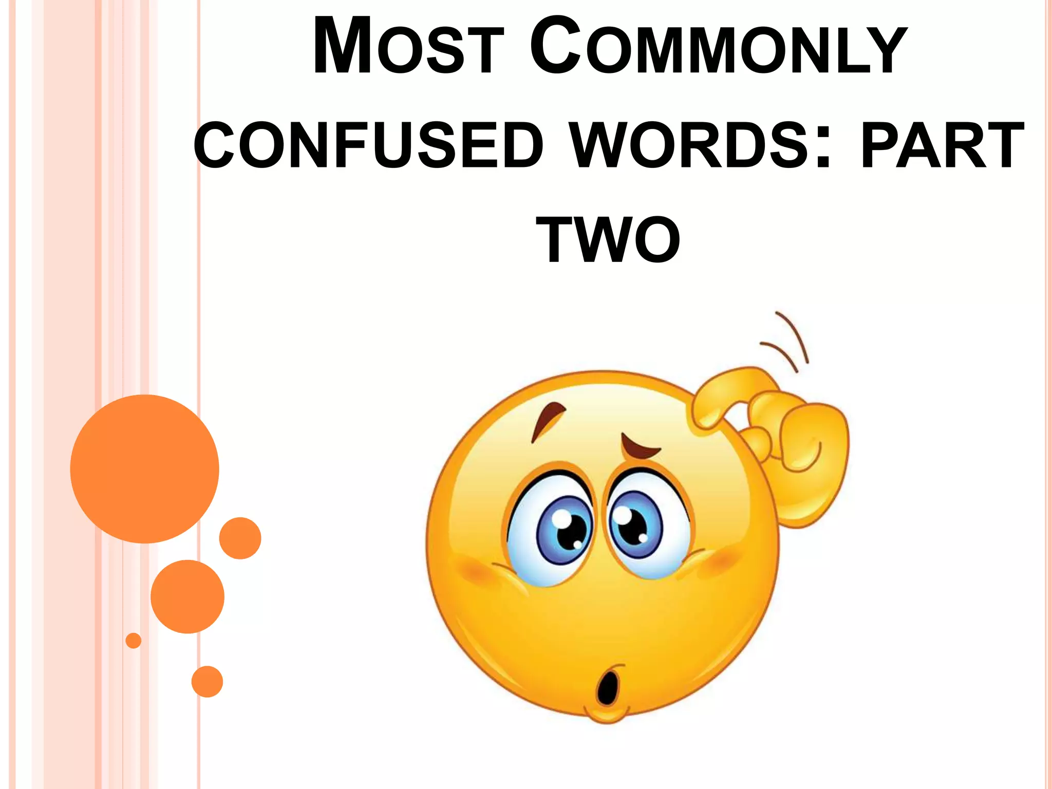 Most Commonly Confused Words Part 2 | PPTX
