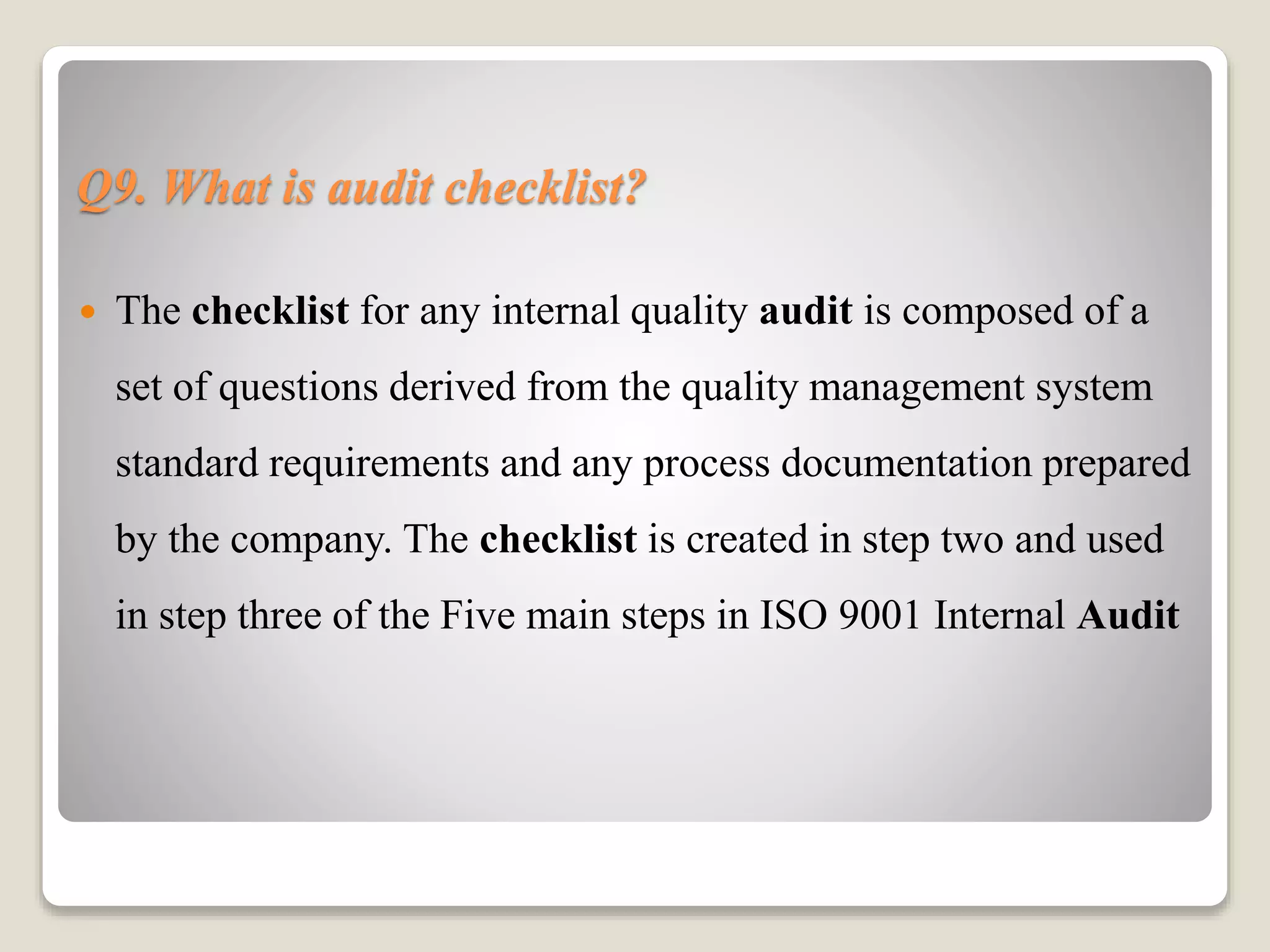 Most common questions about internal audit | PPSX