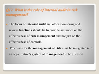Most common questions about internal audit | PPSX