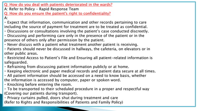 MOST COMMON QUESTIONS OF CBAHI --2023 | PPTX