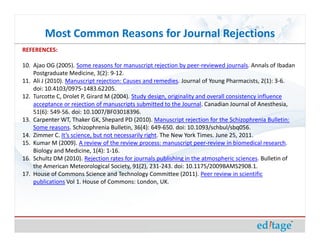 Most common reasons for journal rejections | PDF