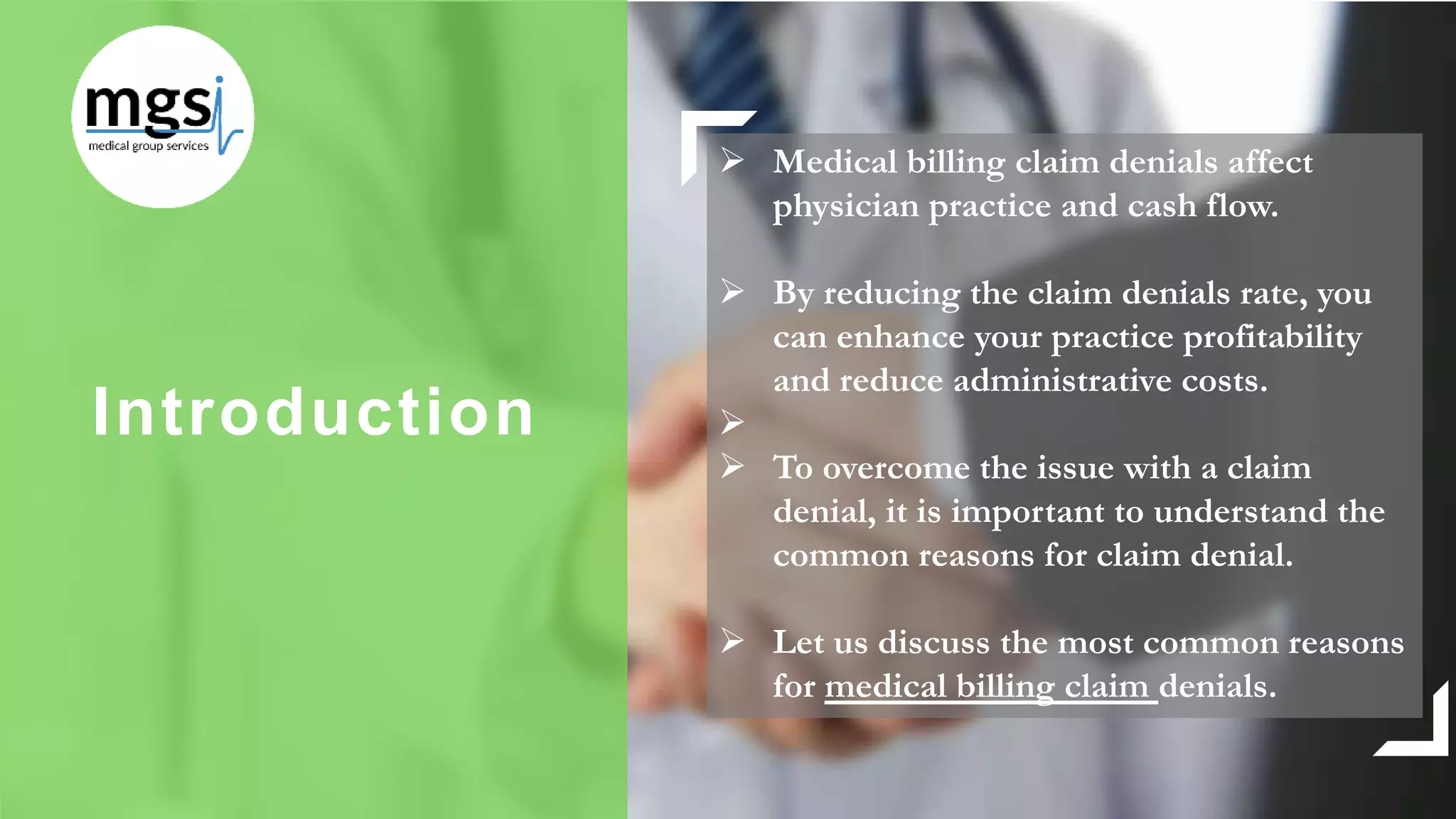 Most common reasons for medical billing claims denial | PPTX