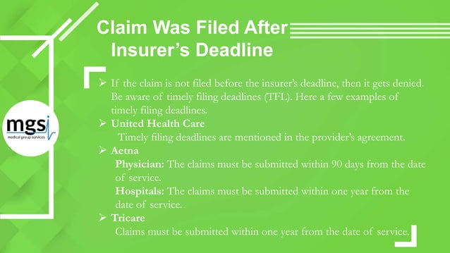 Most common reasons for medical billing claims denial | PPTX